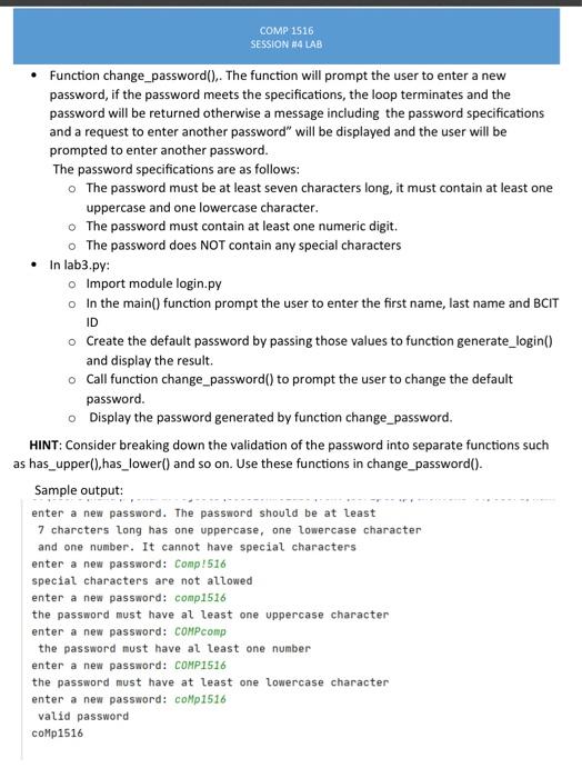 Solved COMP 1516 SESSION #4 LAB In-Class Lab 1. Create a | Chegg.com
