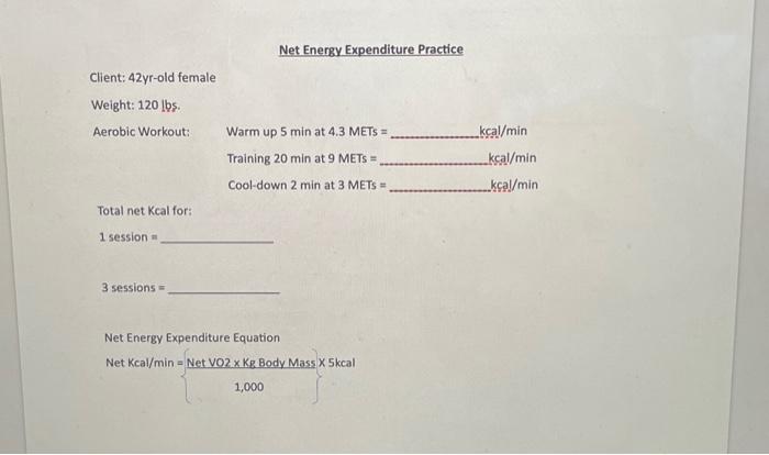 Solved Case - Practicing Calculations Heart Rate \& VO2 | Chegg.com