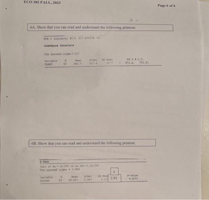 6B. Show that you can read and understand the | Chegg.com