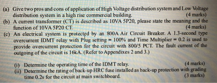 (a) Give two pros and cons of application of High | Chegg.com