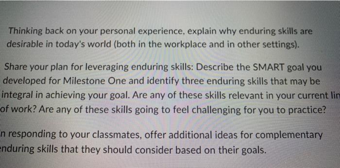 Solved Thinking back on your personal experience, explain | Chegg.com