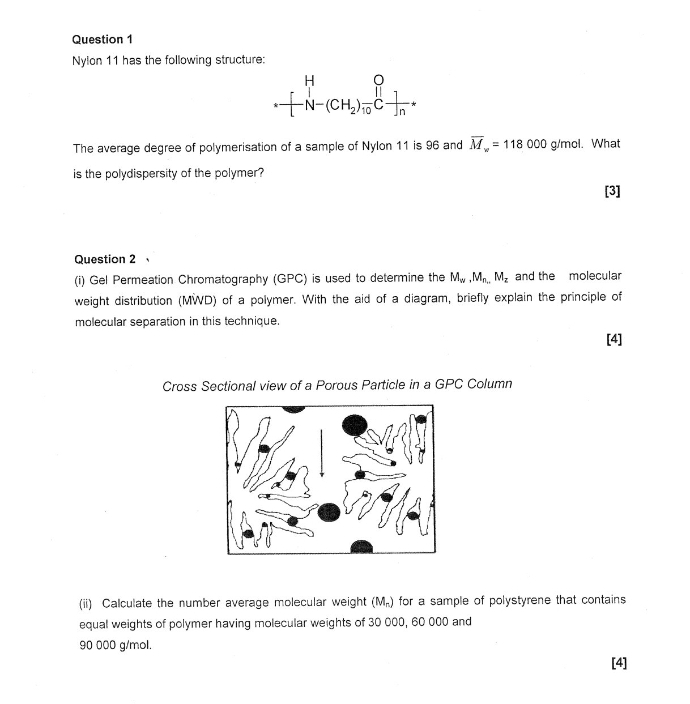 Solved Question 1Nylon 11 ﻿has the following structure:The | Chegg.com