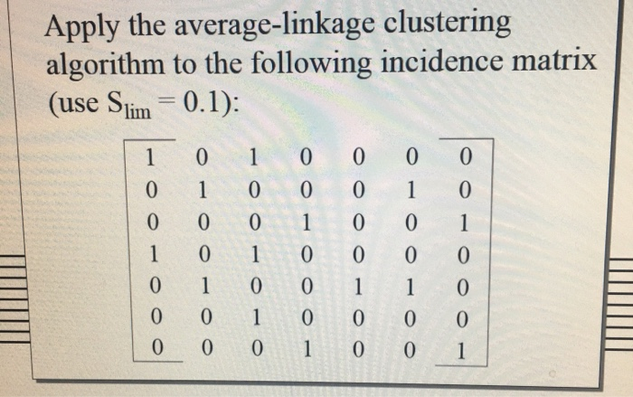 Problem 1 Apply the single-linkage clustering | Chegg.com