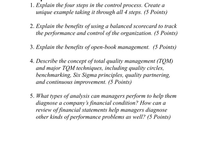 Solved 1 Explain The Four Steps In The Control Process Chegg solved-1-explain-the-four-steps-in-the-control-process-chegg
