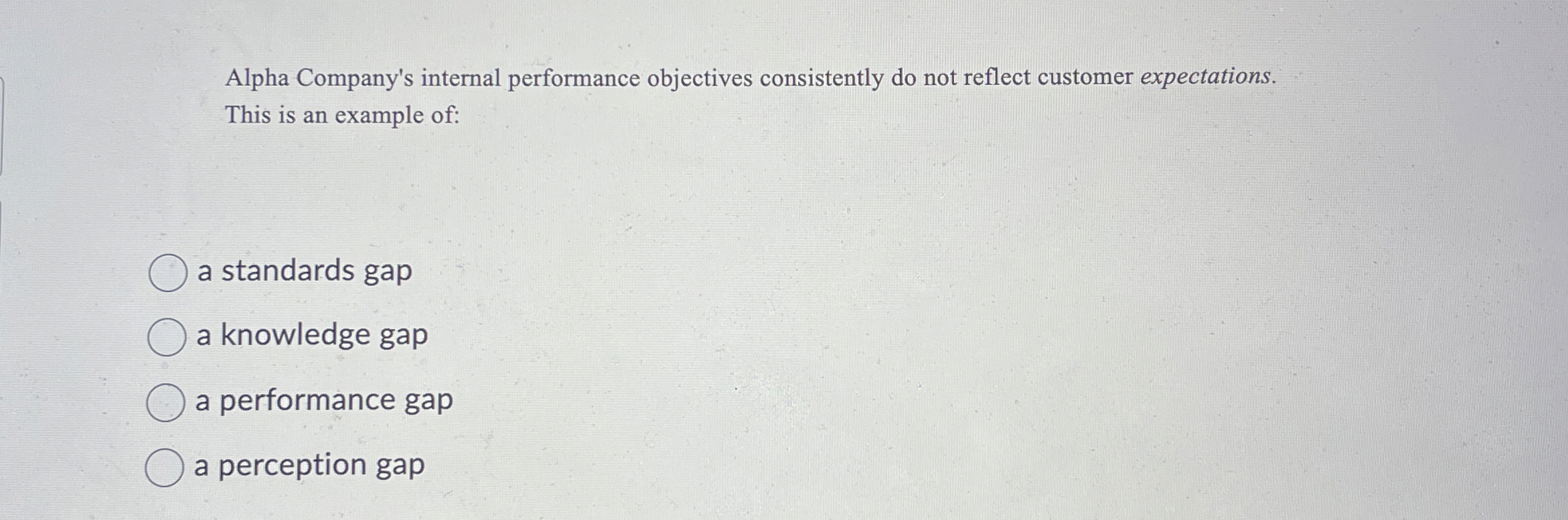 Solved Alpha Company's internal performance objectives | Chegg.com