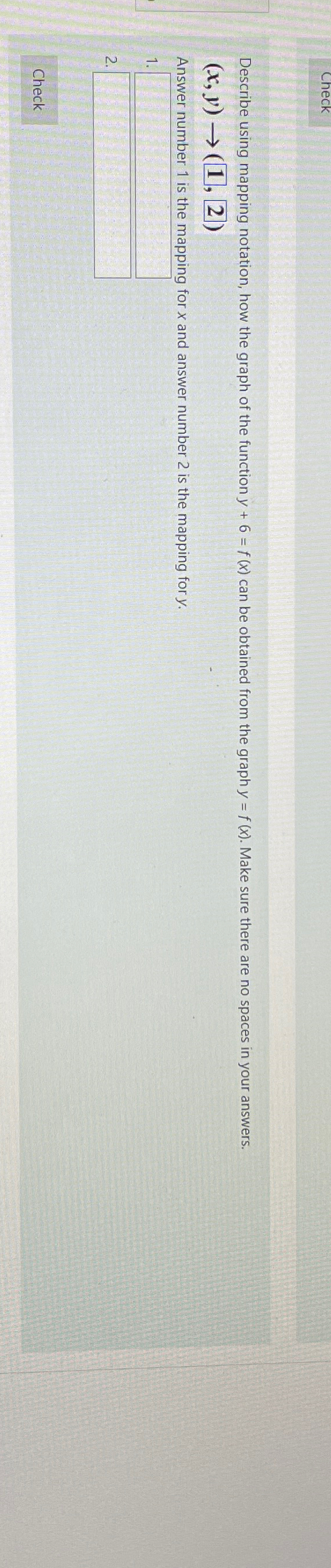 Solved Describe using mapping notation, how the graph of the | Chegg.com