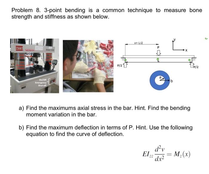 Solved Problem 8. 3-point bending is a common technique to | Chegg.com