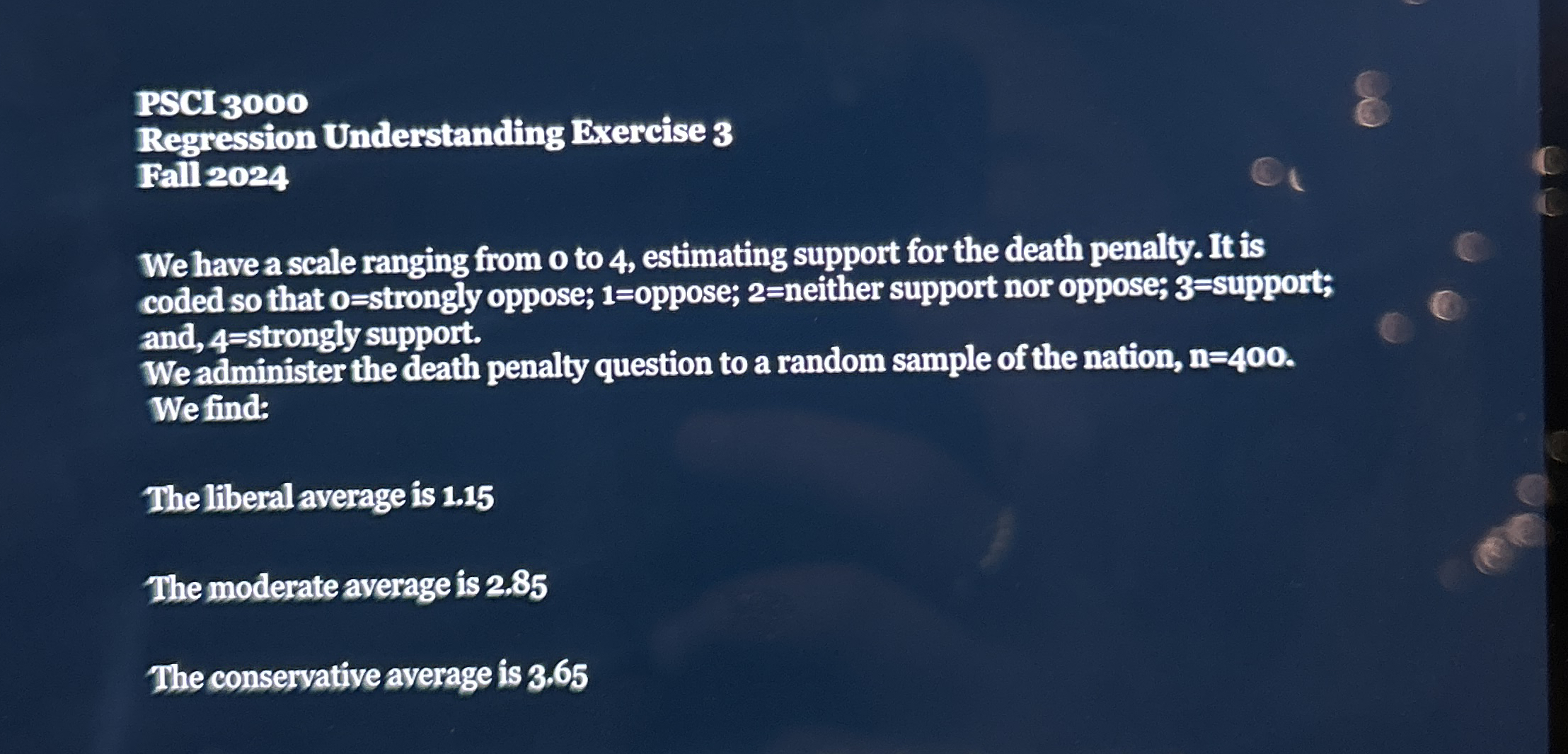 Solved PSCI3000Regression Understanding Exercise 3Fall | Chegg.com