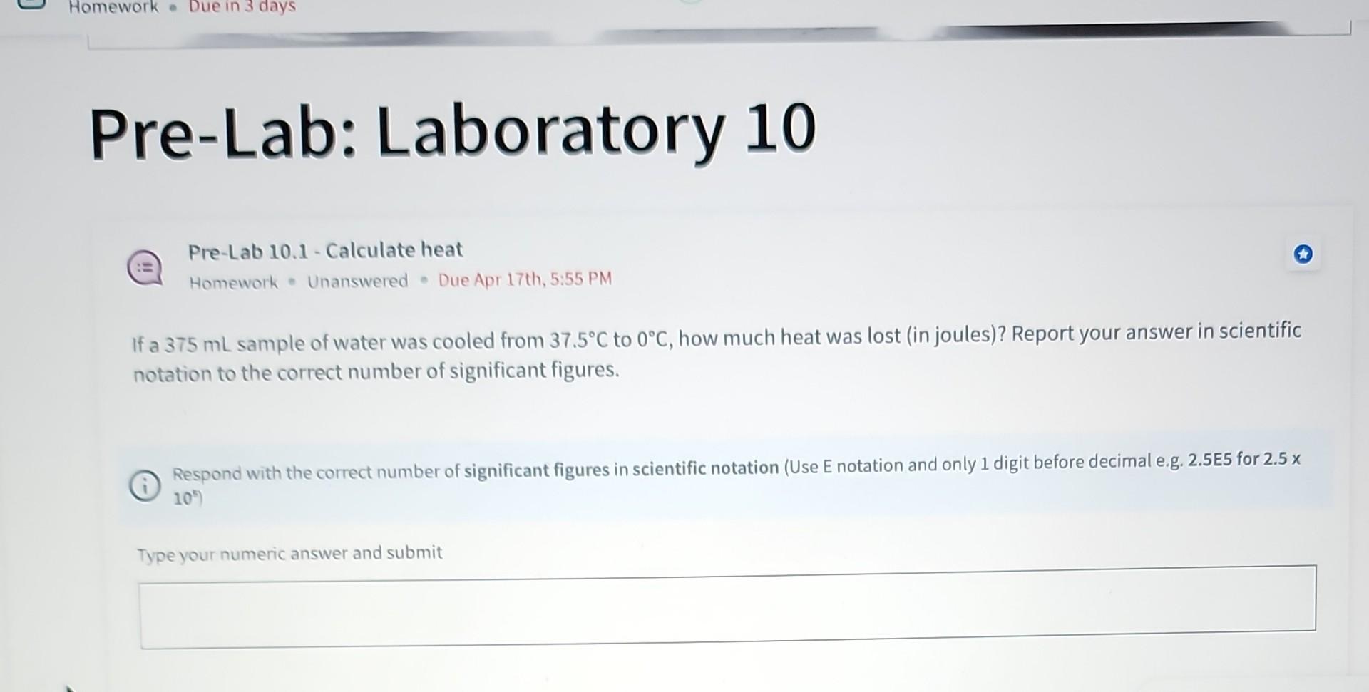 Solved Pre-Lab: Laboratory 10 Pre-Lab 10.1 - Calculate heat | Chegg.com