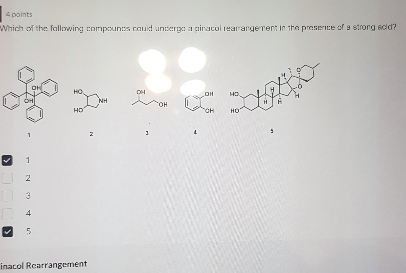 Solved 4 points Which of the following compounds could | Chegg.com