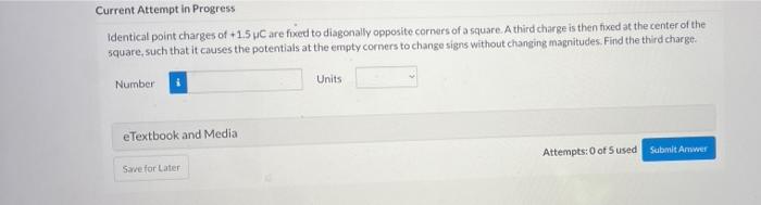 Solved Current Attempt in Progress Identical point charges | Chegg.com