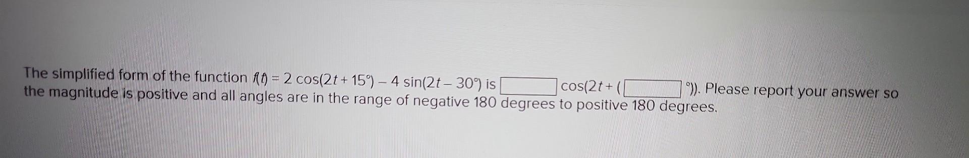 Solved The simplified form of the function | Chegg.com