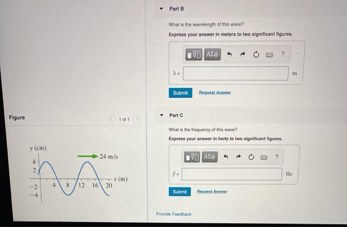 Solved (Figure 1) is a snapshot graph of a wave at t = 0 | Chegg.com