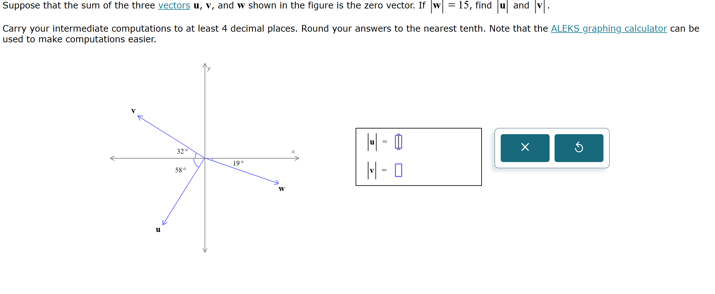 Solved Suppose that the sum of ﻿the three vectors u,v, ﻿and | Chegg.com