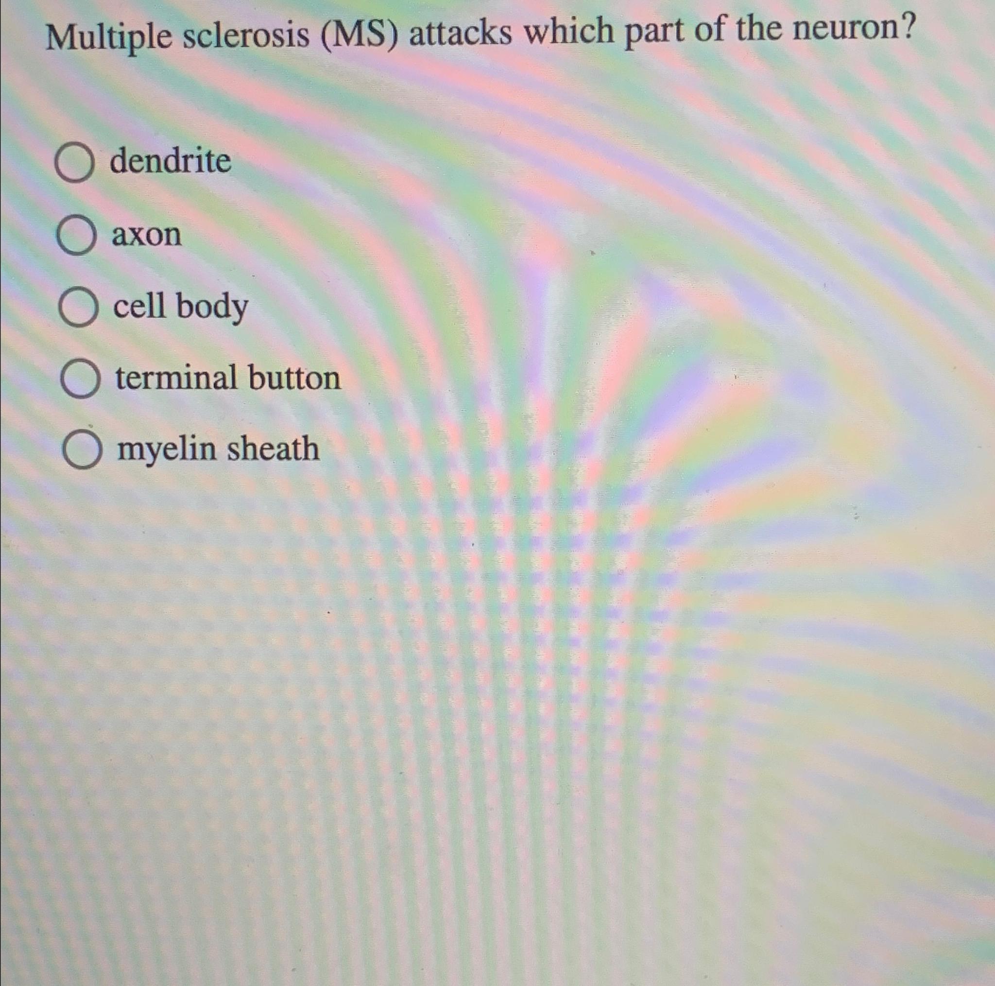 Solved Multiple sclerosis (MS) ﻿attacks which part of the | Chegg.com