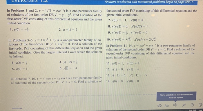 Solved Answers to selected odd-numbered problems begin on | Chegg.com