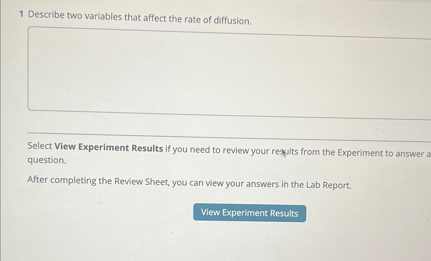 Solved 1 ﻿Describe two variables that affect the rate of | Chegg.com