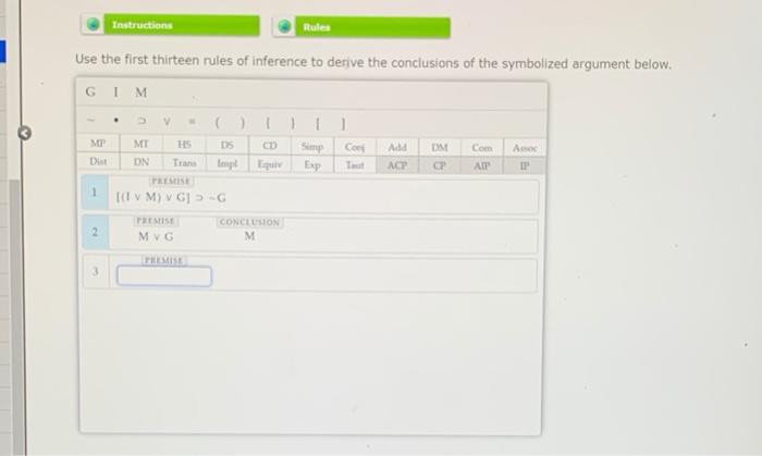 Solved Instructions Rules Use the first thirteen rules of | Chegg.com
