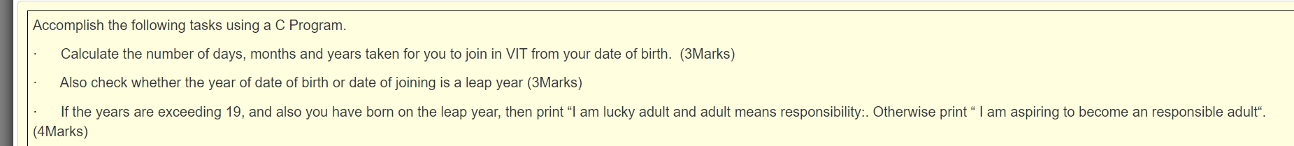 Solved Accomplish the following tasks using a C Program. | Chegg.com