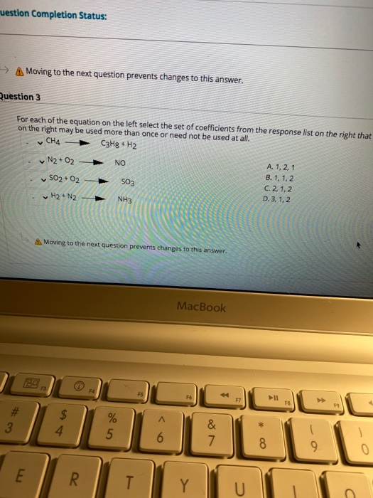 Solved uestion Completion Status: Moving to the next | Chegg.com