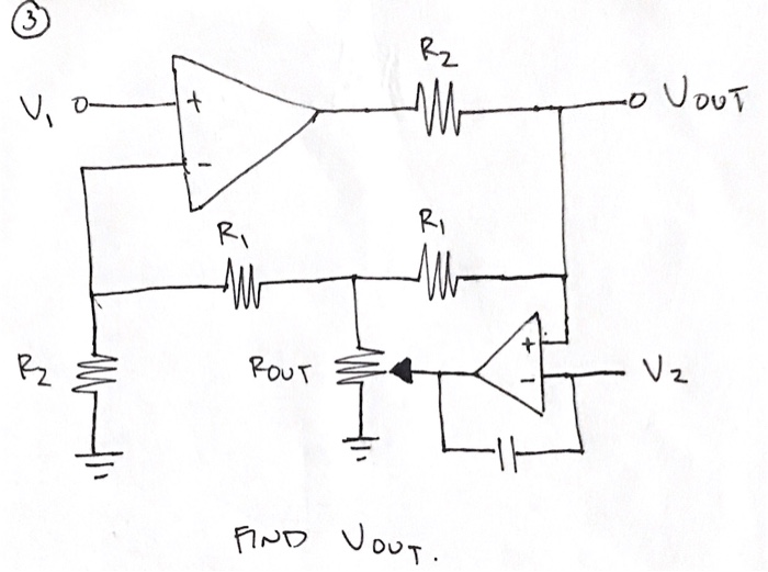 Solved 15 13.3k2 VOUT 13.3k2 ☆ Elkh -1$ FIND Vout. -O NOUT | Chegg.com