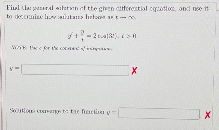 Solved Find the general solution of the given differential | Chegg.com