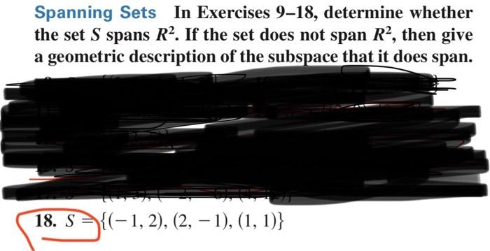 Solved Spanning Sets In Exercises 9-18, determine whether | Chegg.com
