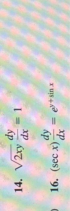 Solved Separable Differential Equations Solve The