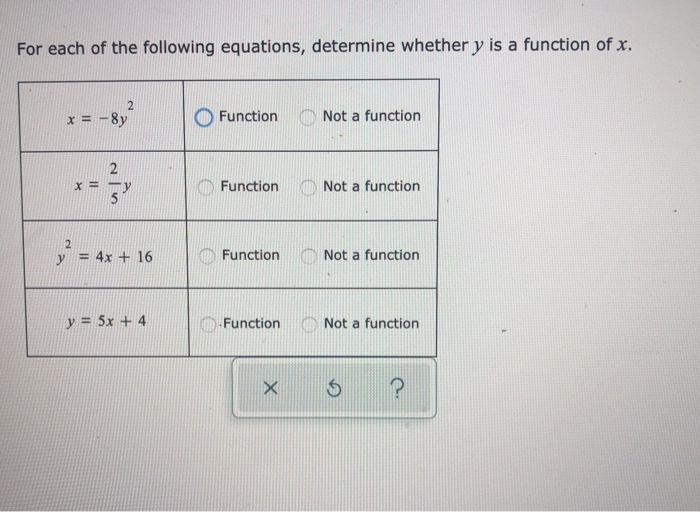 Solved For Each Of The Following Equations Determine