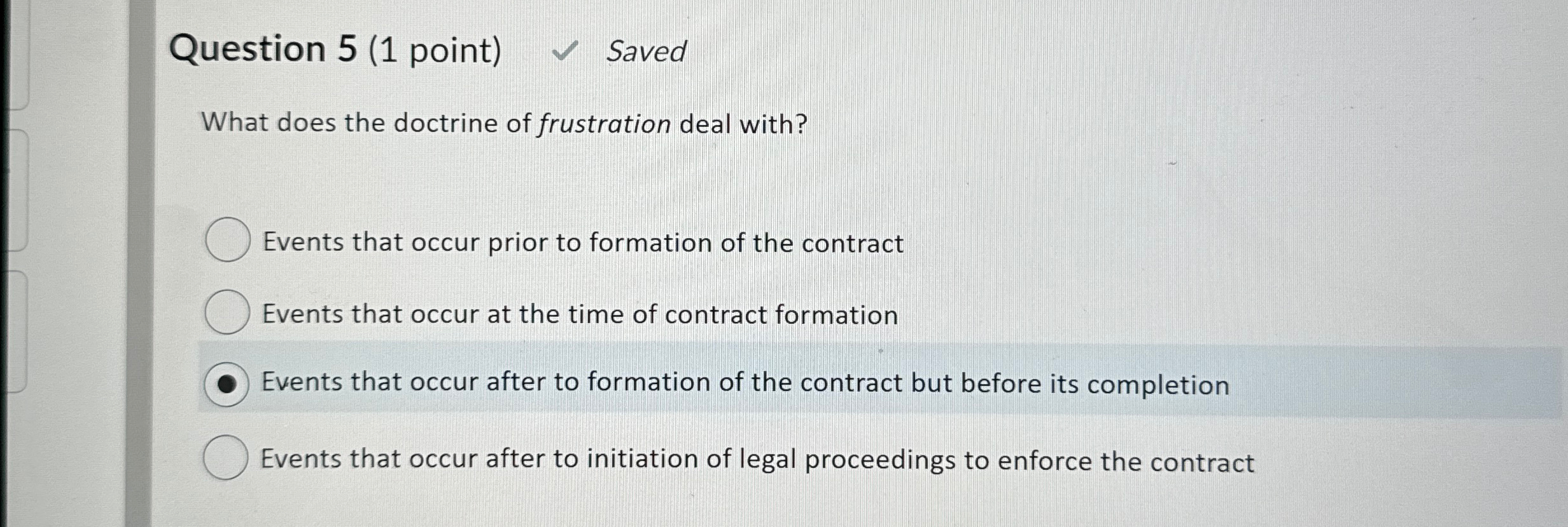 Solved Question 5 (1 ﻿point)SavedWhat does the doctrine of | Chegg.com