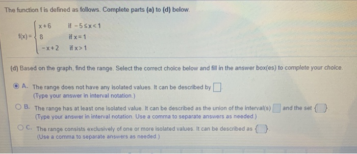 Solved The function fis defined as follows. Complete parts | Chegg.com