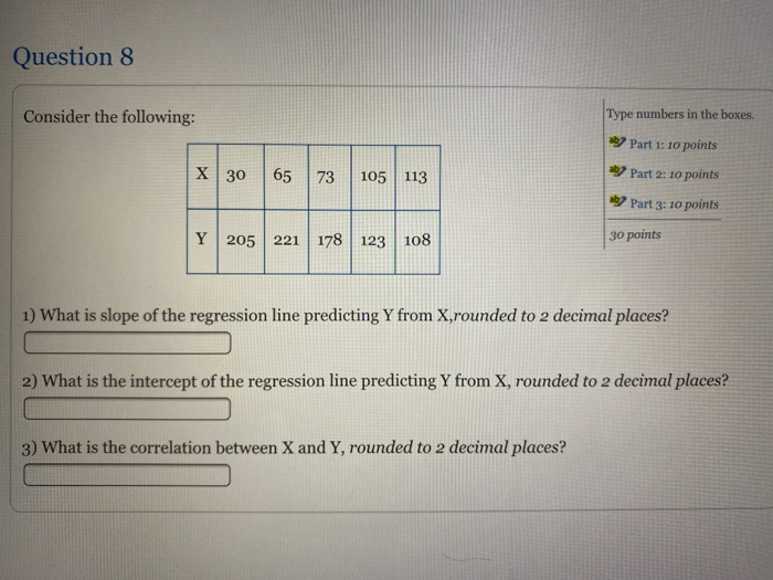 Solved Question 7 Consider the following table summarizing | Chegg.com