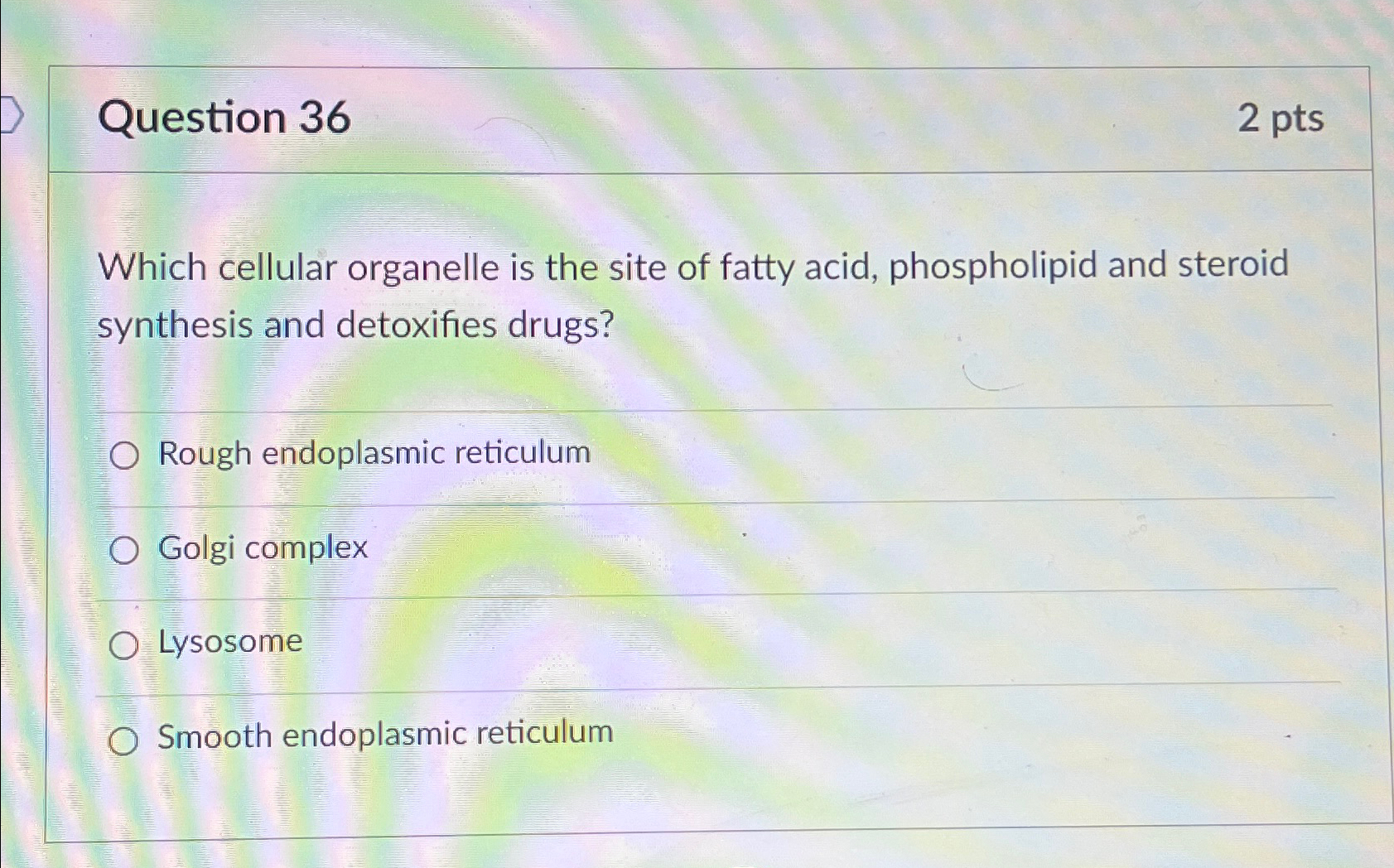 Solved Question 362 ﻿ptsWhich cellular organelle is the site | Chegg.com