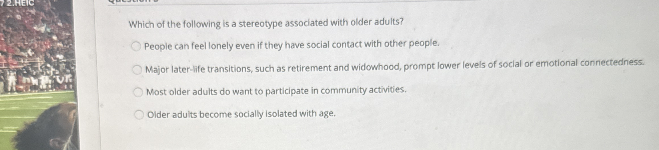 Solved Which of the following is a stereotype associated | Chegg.com