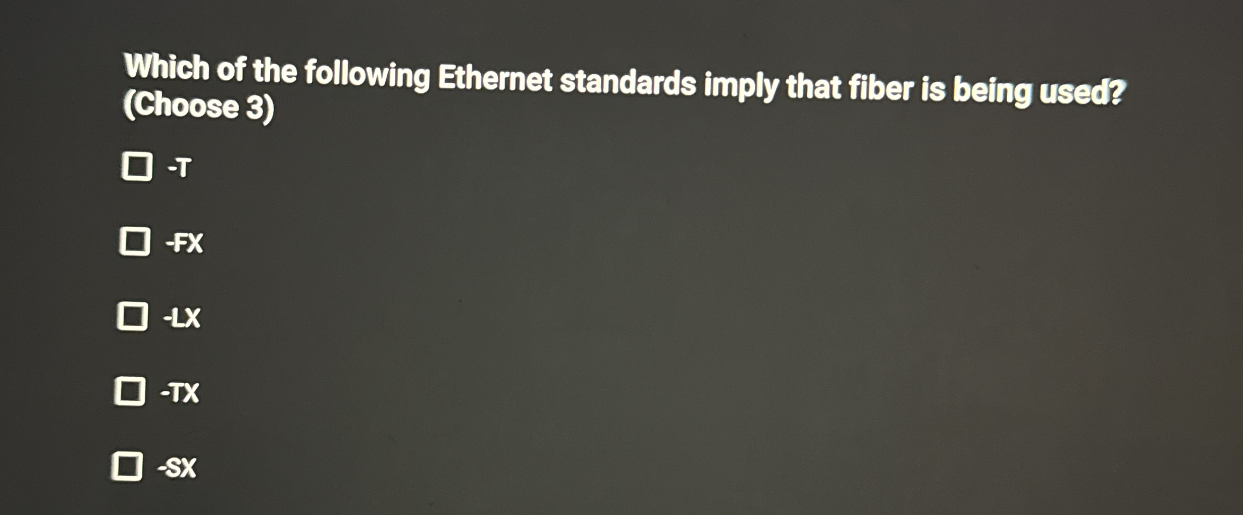 Solved Which of the following Ethernet standards imply that | Chegg.com