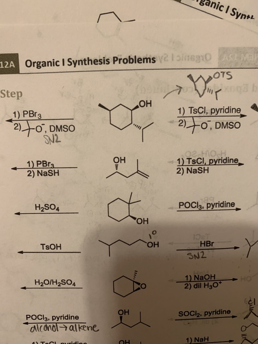 Solved OH__ " 3) TSCI, pyridine 2) NaOH, DMSO 1) PBra 2) | Chegg.com