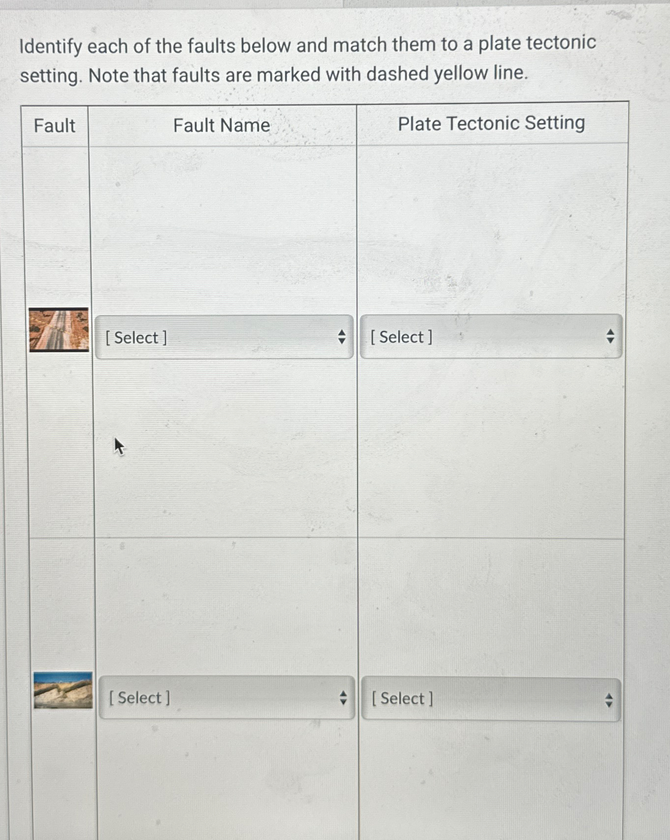 Solved Identify each of the faults below and match them to a | Chegg.com