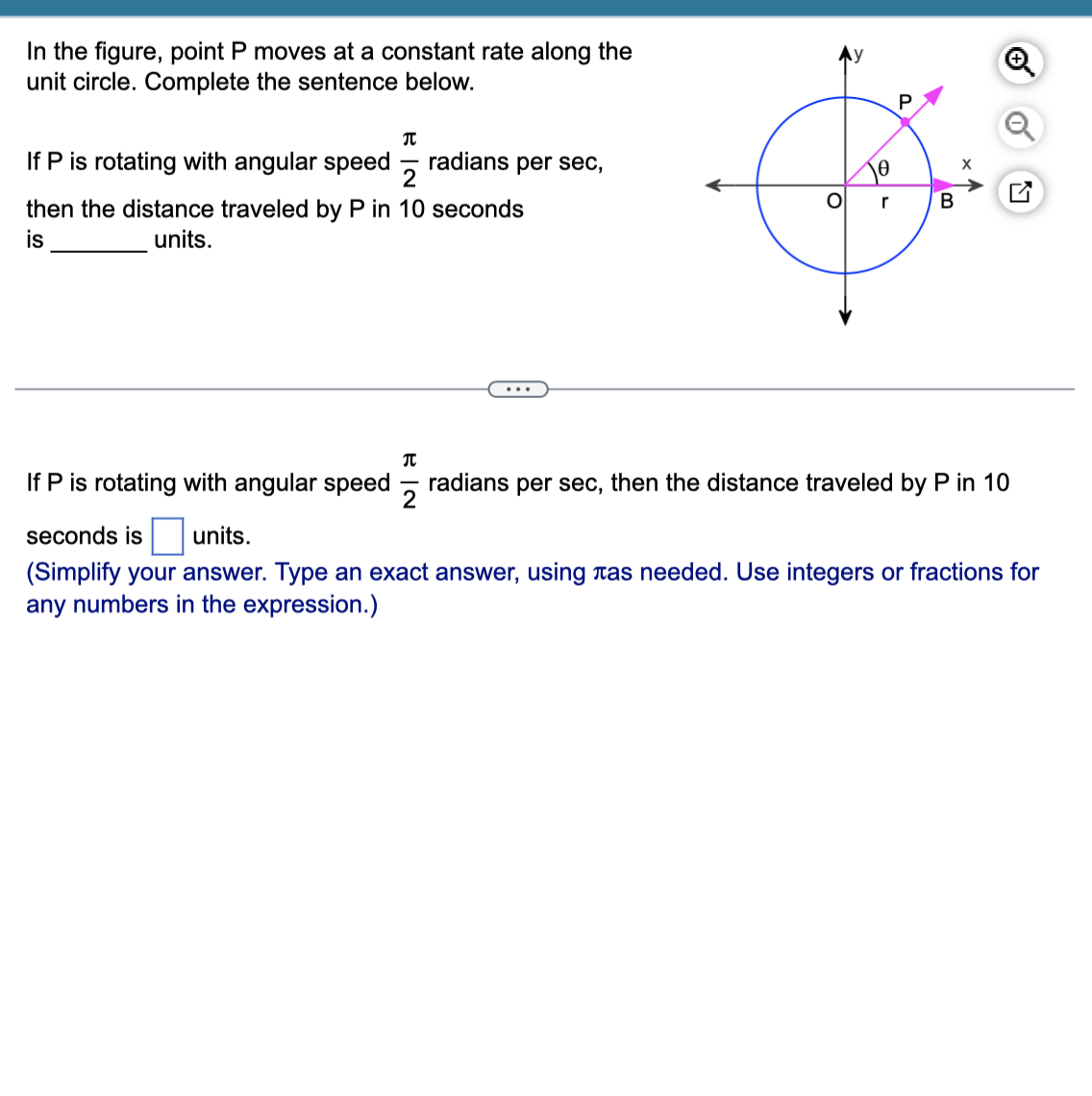 Solved In the figure, point P ﻿moves at a constant rate | Chegg.com