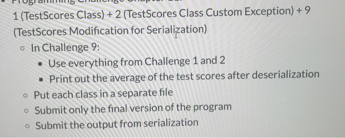 Solved 1. Test Scores Class Write a class named TestScores. | Chegg.com