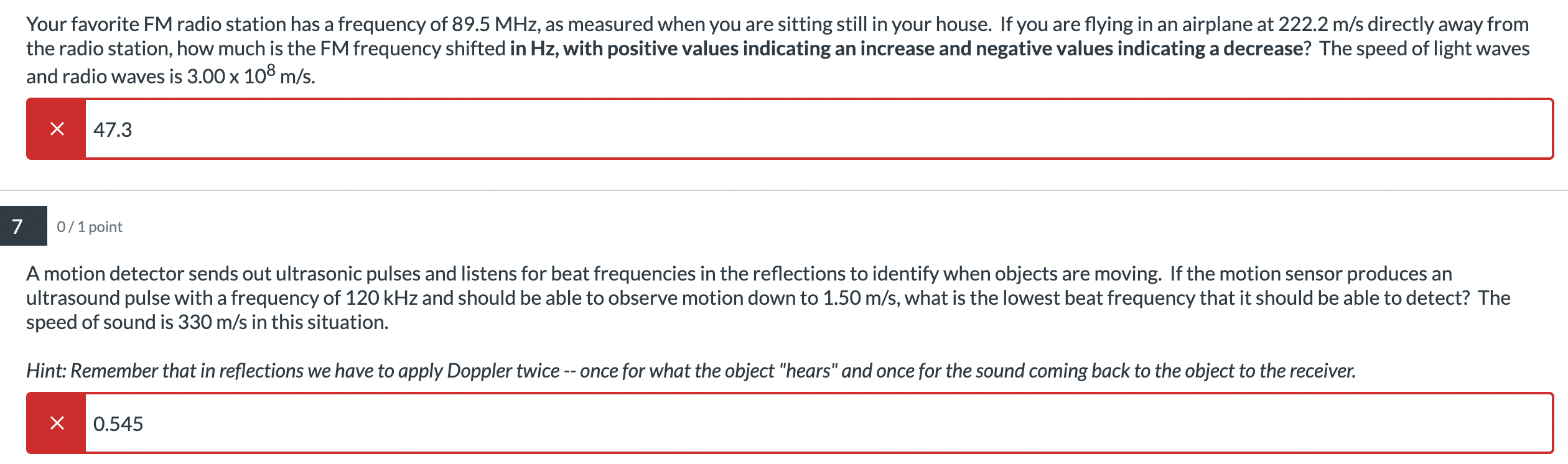 Solved 01 ﻿pointA motion detector sends out ultrasonic | Chegg.com