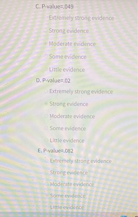 Solved How strong is evidence against the null in favor of | Chegg.com