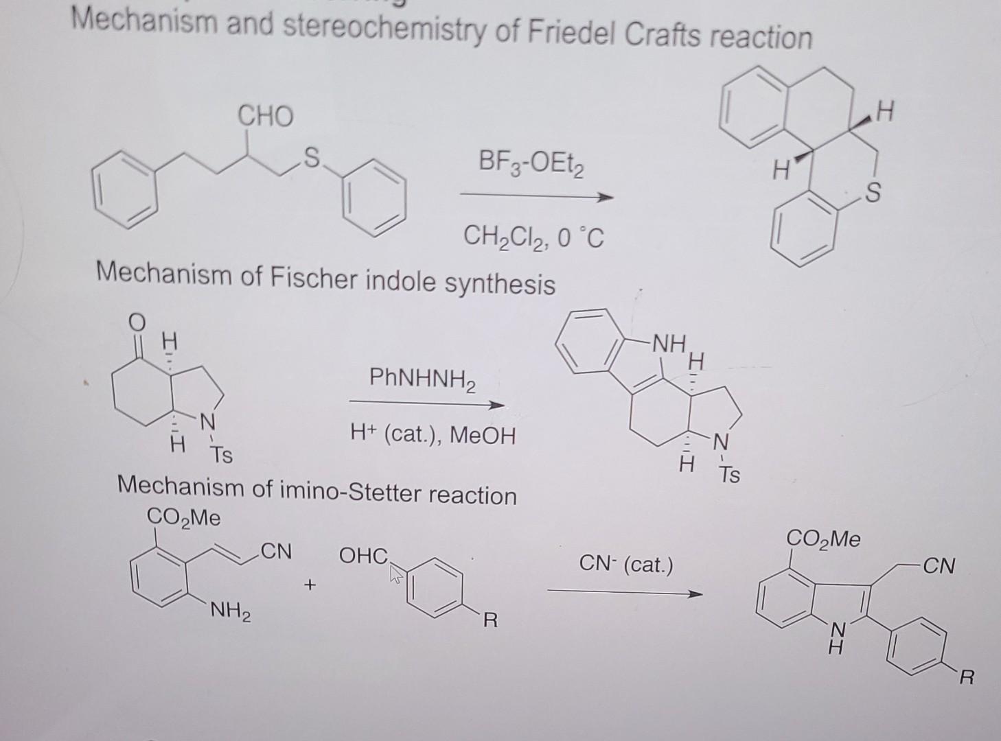 Solved Mechanism and stereochemistry of Friedel Crafts | Chegg.com