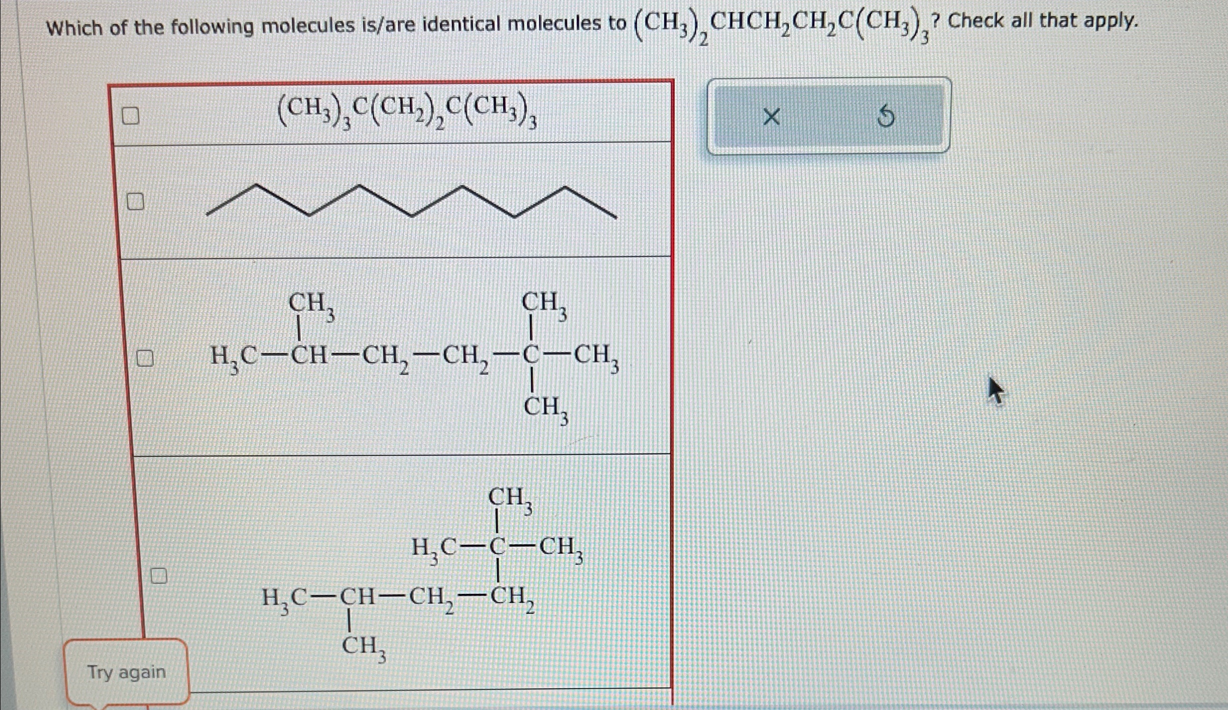 Which of the following molecules is/are identical | Chegg.com