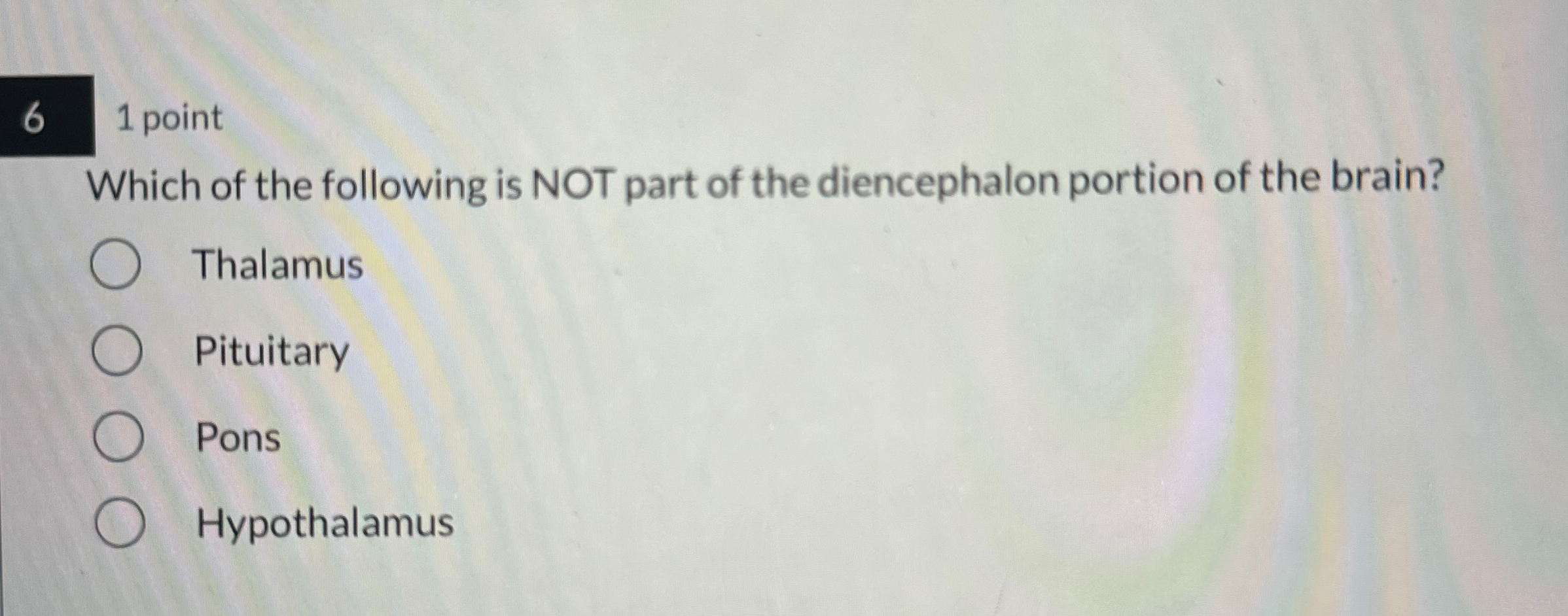Solved 1 ﻿pointWhich of the following is NOT part of the | Chegg.com