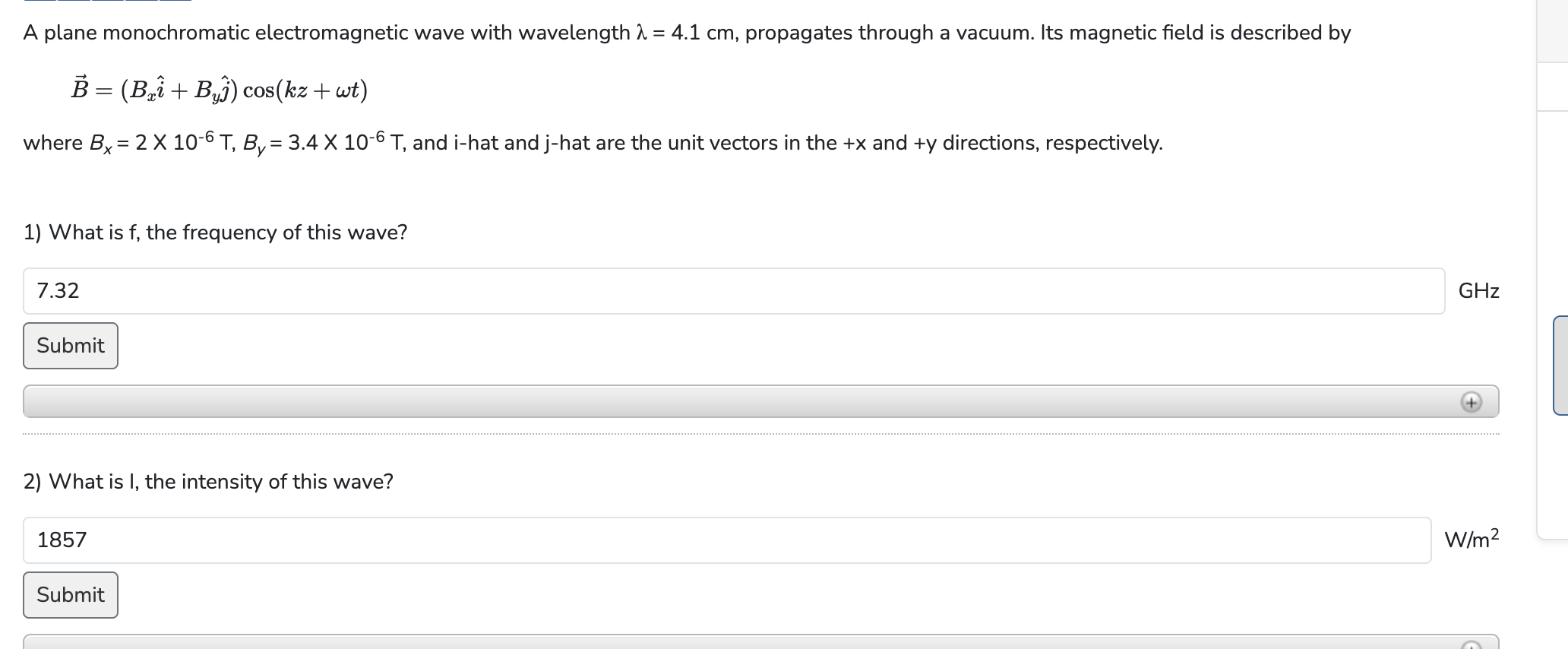 Solved A plane monochromatic electromagnetic wave with | Chegg.com