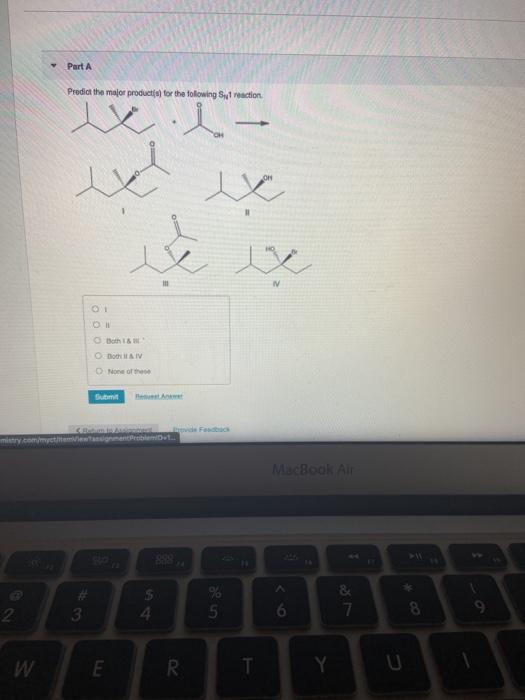Solved Part A Predict the major products for the following | Chegg.com