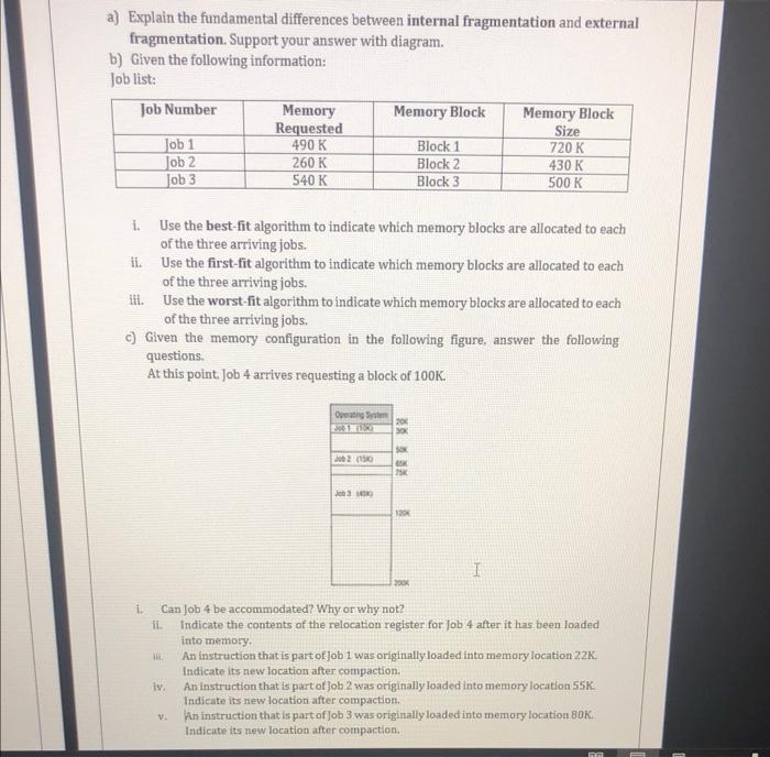 Solved a) Explain the fundamental differences between | Chegg.com