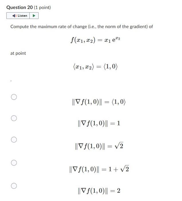 Solved 3. Multi-variable differentiation Question 19 (1 | Chegg.com