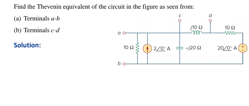 Solved Find the Thevenin equivalent of the circuit in the | Chegg.com