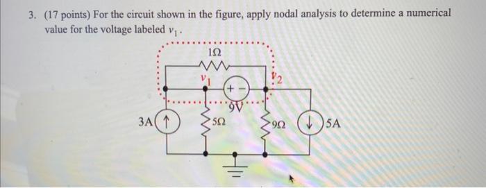 Solved 3. (17 points) For the circuit shown in the figure, | Chegg.com